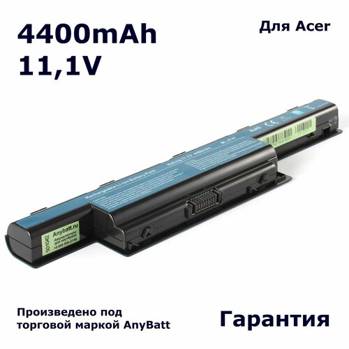 Аккумулятор AnyBatt 4400mAh, для Aspire V3-571G-53216G75Makk V3-571G-53218G75Makk 4738G 5749Z-B964G50Mnkk V3-571G-53214G50Makk TravelMate 7750G