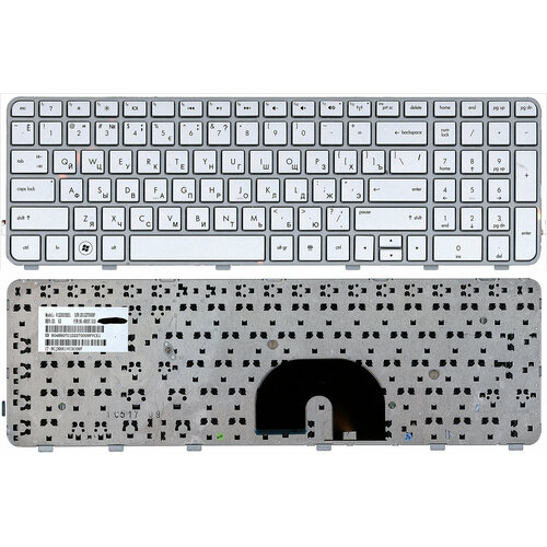 Клавиатура для HP Pavilion dv6-6199ee серебристая с рамкой