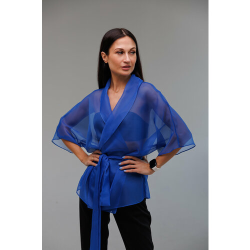 Блуза Kasse, размер 54-58, синий