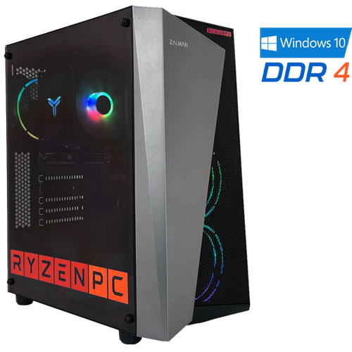 Настольный компьютер RyzenPC HOME 83501358 (AMD Ryzen 7 5700G 3.8 ГГц, AMD B550, 32 DDR4, SSD: 1000, Встроенная SMA, WI-FI, Без привода, 500 Вт, Zalman S4 Plus, Windows 10 Home)