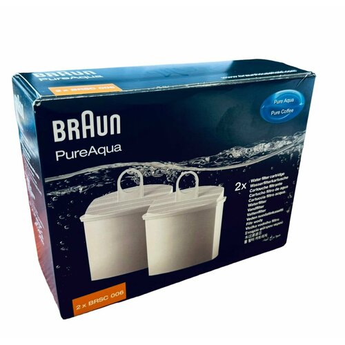 Фильтр для воды для кофемашины Braun - PURE AQUA BRSC006 AX13210006 - комплект 2 штуки