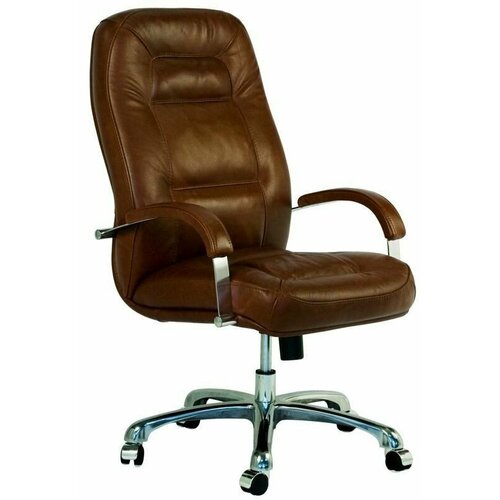 Компьютерное кресло Ника CH офисное, обивка: натуральная кожа, цвет: коричневый