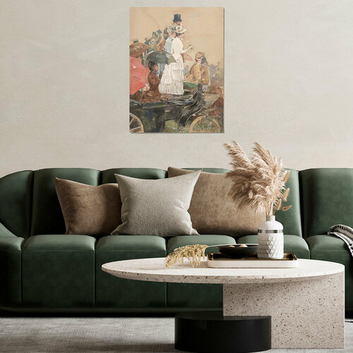 Картина на холсте, репродукция / Чайльд Гассам - Spectators at the Grand Prix / Размер 30 x 40 см