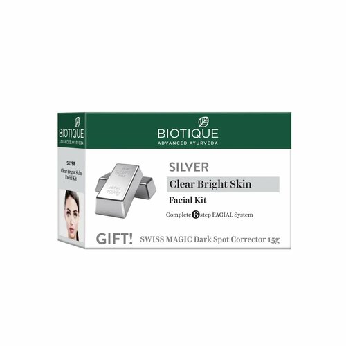 SILVER FACIAL KIT, Biotique (серебро Набор для всех типов кожи лица, Биотик), 65 г.