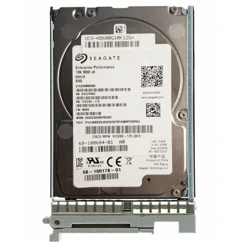 Жесткий Диск Cisco UCS-HD600G10K12G 600Gb 10000 SAS 2,5" HDD