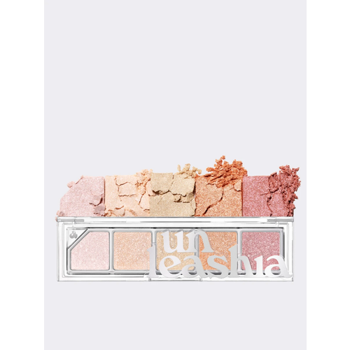 Палетка цветных хайлайтеров UNLEASHIA Mood Shower Face Palette NO.100 Ballerina Shower