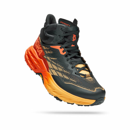 Кроссовки HOKA, полнота D, размер US8D/UK7.5/EU41 1/3/JPN26, черный, оранжевый