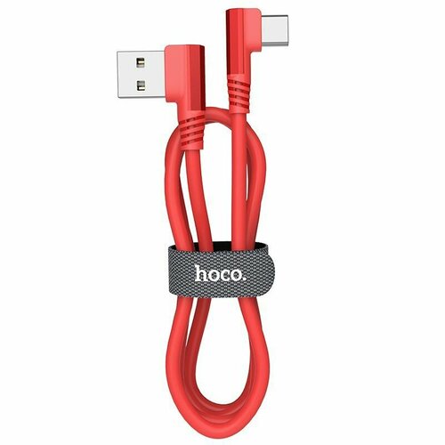 Кабель USB 2.4A (TYPE C) 1.2м HOCO U83 Красный