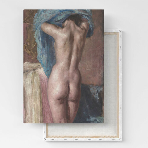 Картина на холсте, репродукция / Мариано Фортуни - Female Nude from back / Размер 30 x 40 см