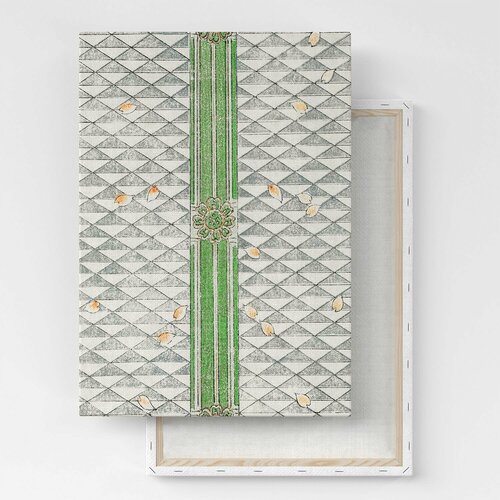 Картина на холсте, репродукция / Shin Bijutsukai - Geometric floral pattern / Размер 40 x 53 см