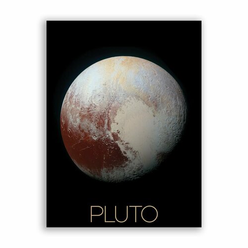Постер, плакат на бумаге / NASA (Коллекция Постеров) - Pluto / Плутон / Размер 60 x 80 см