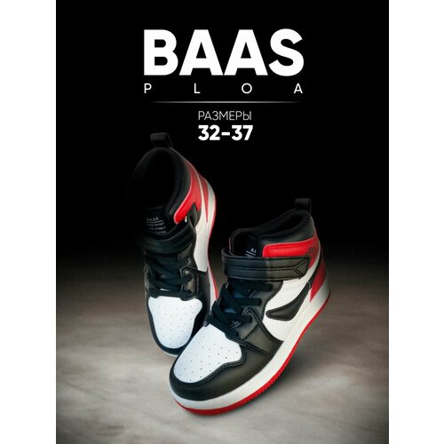Кроссовки BaaS, размер 34, белый, красный