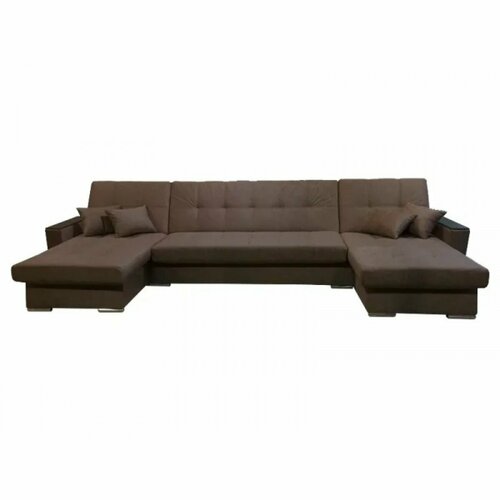 Угловой диван "Марсель-П" подл-к с ящиком для хранения - Банни 13 темно-коричневый (микровелюр)
