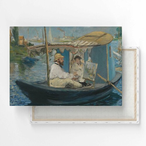 Картина на холсте, репродукция / Эдуард Мане - Claude Monet Painting in his Studio / Размер 30 x 40 см