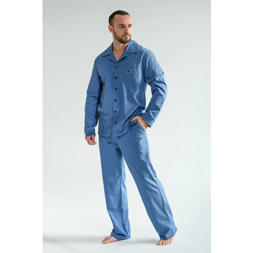Пижама  Оптима Трикотаж, размер 54, синий