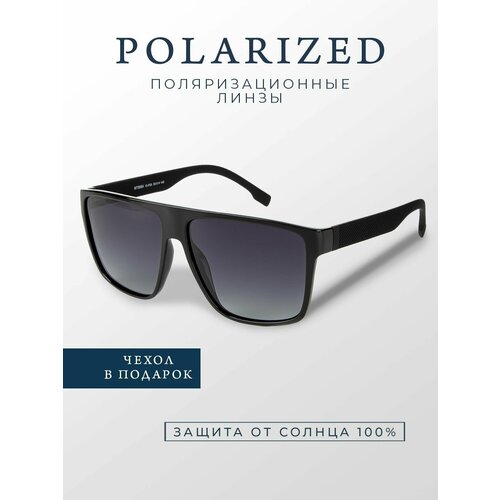 Солнцезащитные очки Accent Polarized, черный, серый
