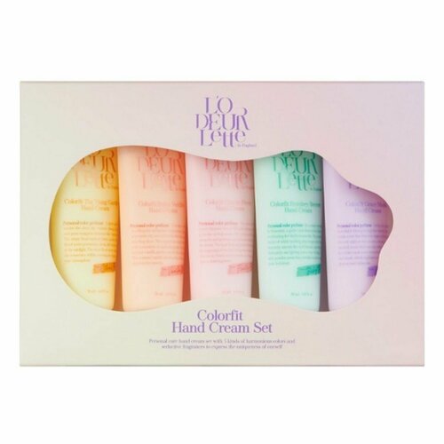 LODEURLETTE Набор увлажняющих кремов для рук In England Colorfit Hand Cream Set, 50 мл, 5 шт
