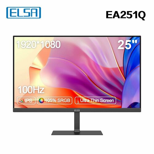 ELSA Monitor EA251Q BLACK/25"/FHD 1920*1080/100Hz/IPS/Speaker/VESA