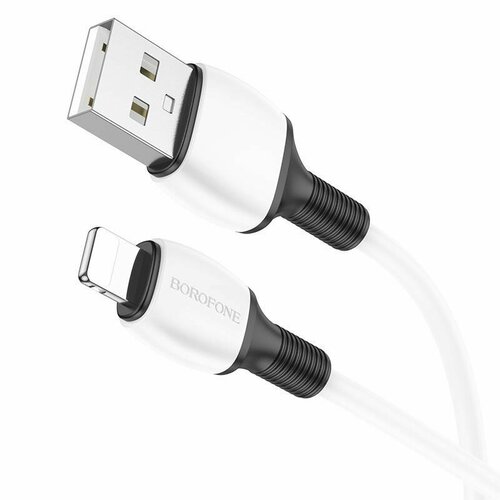 Кабель iPhone Lightning Borofone BX84 (2.4A/1m) белый