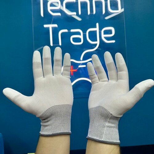 Перчатки Антистатические для работы с электроникой (для ремонта телефонов, планшетов, ноутбуков) Размер L 5 пар