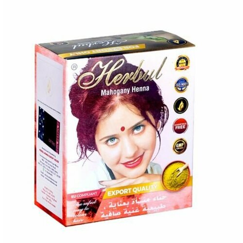 Индийская хна для волос Herbul Mahogany Henna 60 грамм - цвет махагони
