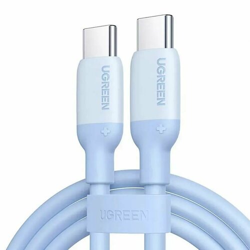 Кабель UGREEN US563 (15281_) USB-C to USB-C Silicone Fast Charging Cable 2 метра. Цвет: голубой.