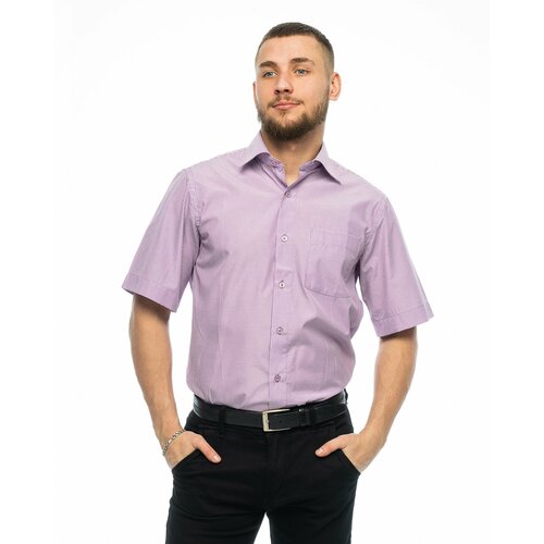 Рубашка Maestro, размер 58RU/XXL/170-178/45 ворот, фиолетовый