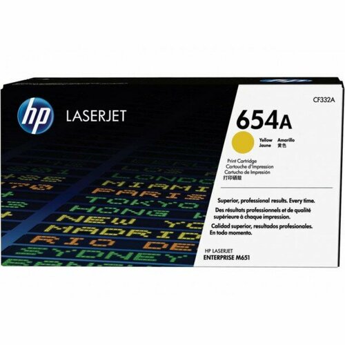 CF332A / CF332AC HP 654A Картридж желтый для HP Color LaserJet M651dn, Color LaserJet M651n и Color