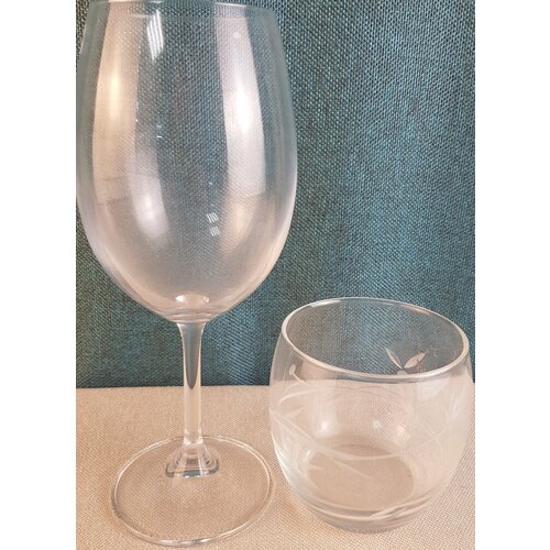 Питьевой набор - 2 предмета (бокал для вина 350 мл, бокал для воды 250 мл)