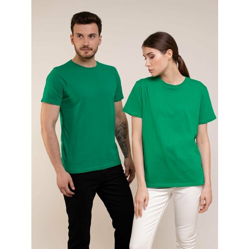 Футболка Uzcotton футболка мужская UZCOTTON однотонная базовая хлопковая, размер 42-44\XS, зеленый