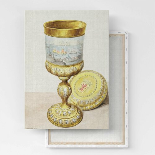 Картина на холсте, репродукция / Аерт Шоуман - Golden cup with lid / Размер 80 x 106 см