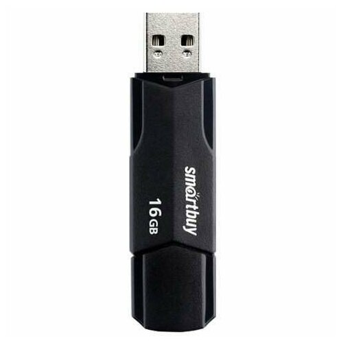 Флеш-диск 16 GB SMARTBUY Clue USB 2.0, черный, SB16GBCLU-K (арт. 513784)