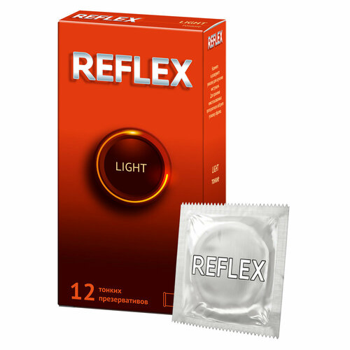 Презервативы Reflex Light из натурального латекса в смазке, 12 шт.