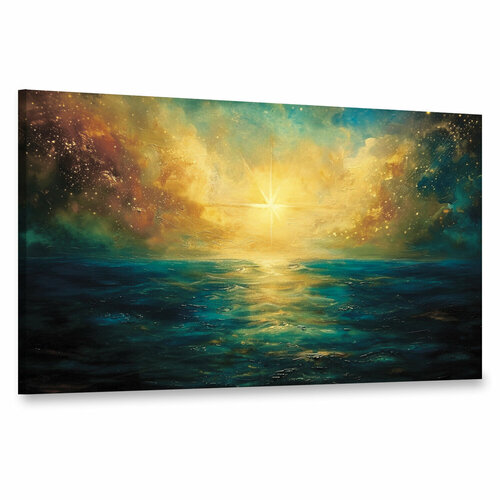 Интерьерная картина 100х60 "Звезда, погруженная в тепло океана"