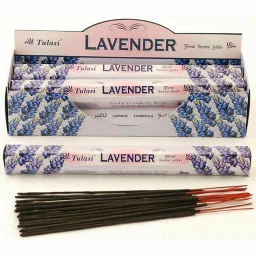 Tulasi LAVENDER Floral Incense Sticks, Sarathi (Туласи благовония лаванда, Саратхи), уп. 20 палочек.