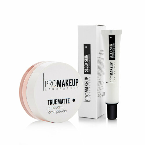 PROMAKEUP laboratory Основа под макияж "SLEEK SKIN" + Финишная прозрачная пудра "TRUE MATTE"