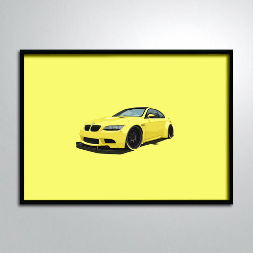 Постер в раме/Интерьер/Авто/ BMW M3 Минимализм
