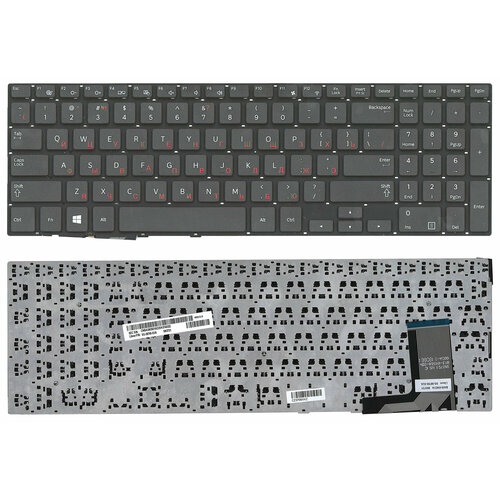 Клавиатура для ноутбука Samsumg NP510R5E черная без рамки