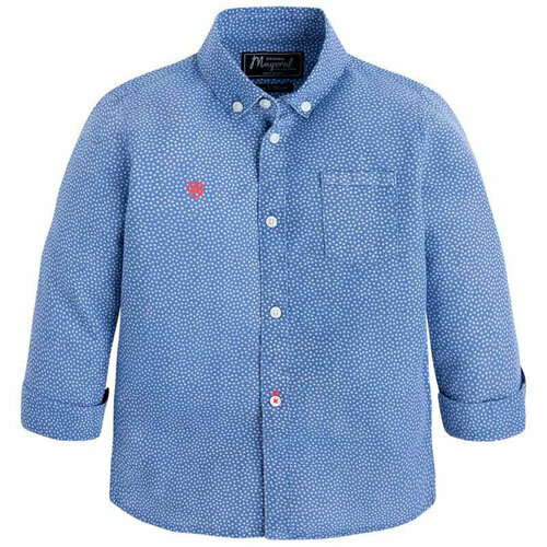 Рубашка Mayoral, размер 98 (3 года), голубой
