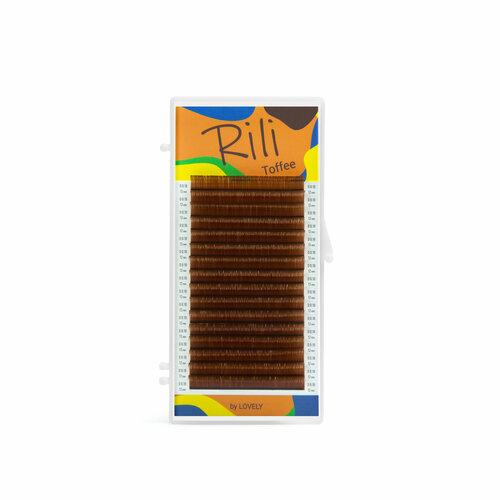 Ресницы коричневые Rili Toffee MIX В 0,10 6-13 mm (16 линий)