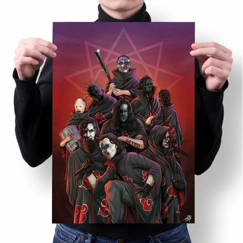 Плакат Slipknot, Слипнот №8, А4 (29-21 см)