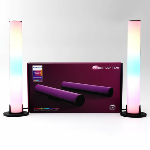 Умный светодиодный RGB светильник для фона, декора, LED лампа для ПК, ТВ. Настольный/настенный, 2 шт в кор, 25 см
