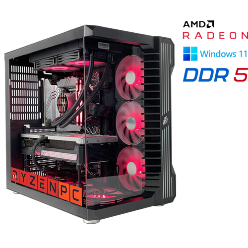 Настольный компьютер RyzenPC GAME 83509147 (AMD Ryzen 5 7600 3.8 ГГц, AMD B650, 16 DDR5, SSD: 2000 Гб, HDD: 2000 Гб, AMD Radeon RX 6700 XT 12 Гб, WI-FI, Без привода, 750 Вт, 1stPlayer SP9, Windows 11 Home)