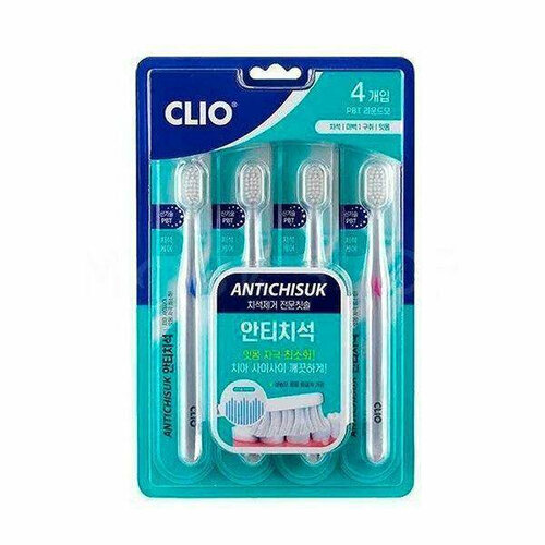 CLIO Набор зубных щеток The Style White Ultra Soft Care Toothbrush 4 шт