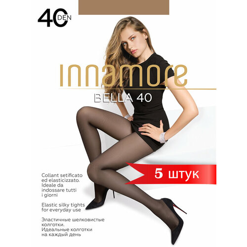 Колготки Innamore, 40 den, 5 шт., размер 3, коричневый