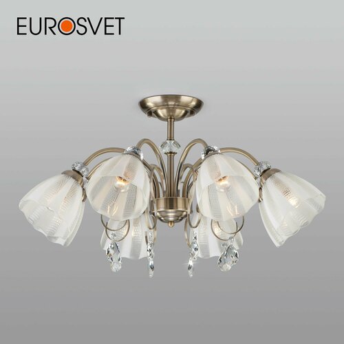 Люстра Eurosvet Floranse 30155/8 античная бронза, E27, 480 Вт, кол-во ламп: 8 шт., цвет: бронзовый