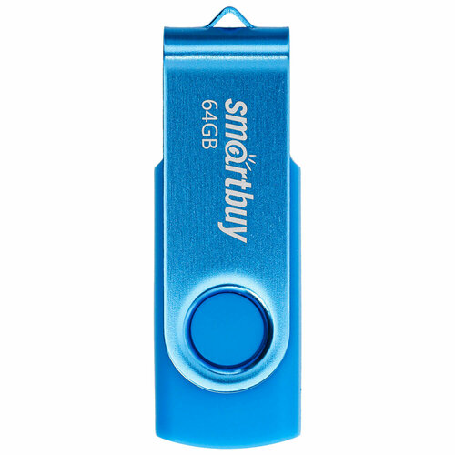 Флеш-диск 64 GB SMARTBUY Twist USB 2.0, синий, SB064GB2TWB /Квант продажи 1 ед./