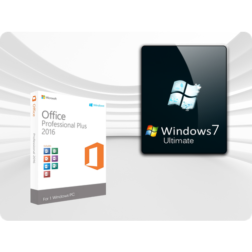 Microsoft Windows 7 Ultimate + OFFICE 2016 Pro Plus / Полный пакет / Лицензия / Русский язык