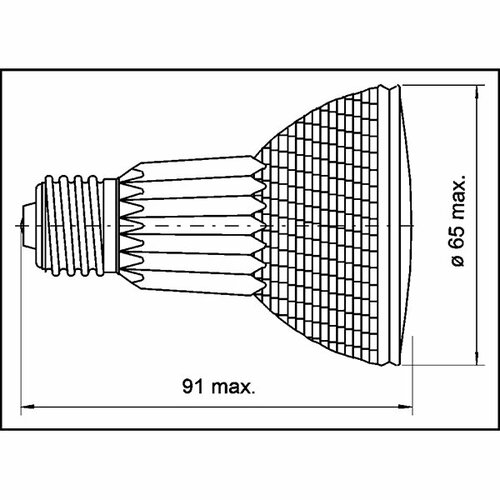 BLV HIT-PAR 20 35W Green E27 35W 95V 0,5 A 8000cd 6000h u360 зеленая - цветная лампа металлогалогенная