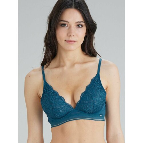 Бюстгальтер Pretty Polly бюстгальтер-триангул geo lace, размер 32C, бирюзовый